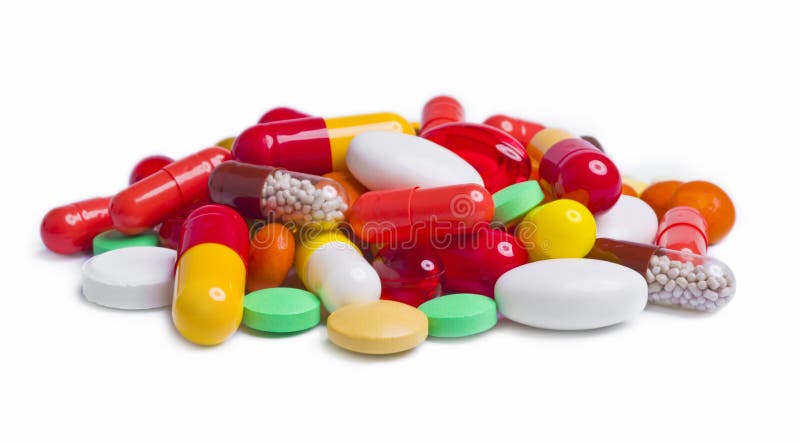 Red pill spill stock image. Image of painkillers, prescription - 1729291