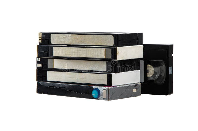 Pile of VHS Video Cassettes. Vintage Media Stock Photo - Image of group ...