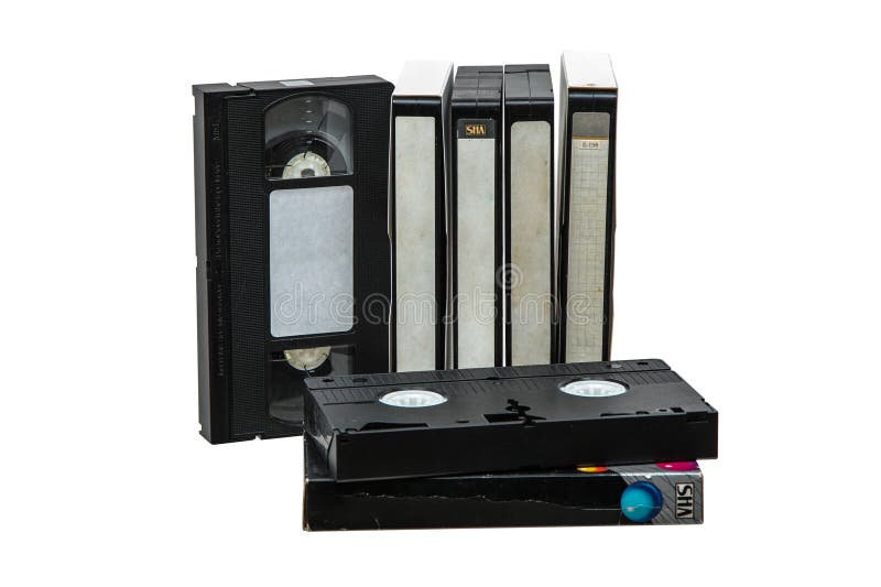 Pile of VHS Video Cassettes. Vintage Media Stock Image - Image of heap ...