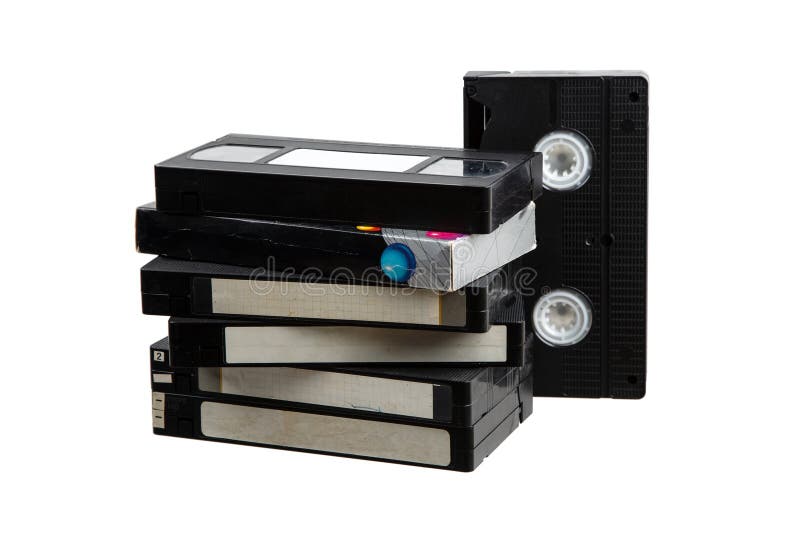 Pile of VHS Video Cassettes. Vintage Media Stock Image - Image of heap ...