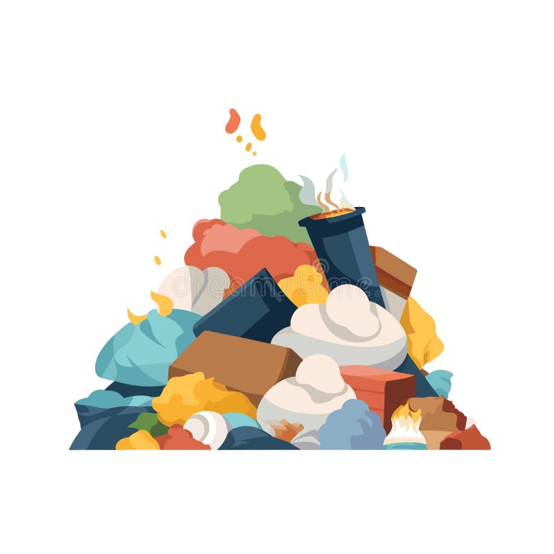 Pile of Waste Vector Flat Minimalistic Isolated Illustration Stock ...