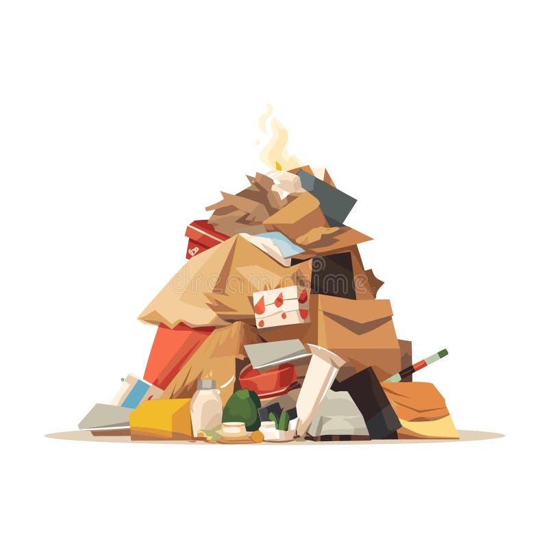 Pile of Waste Vector Flat Minimalistic Isolated Illustration Stock ...