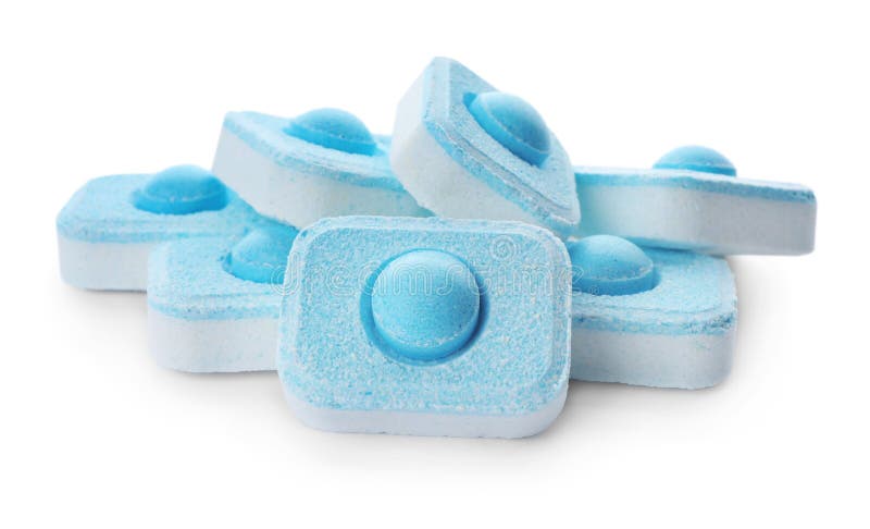 Pile of Water Softener Tablets Isolated on White Stock Photo - Image of ...