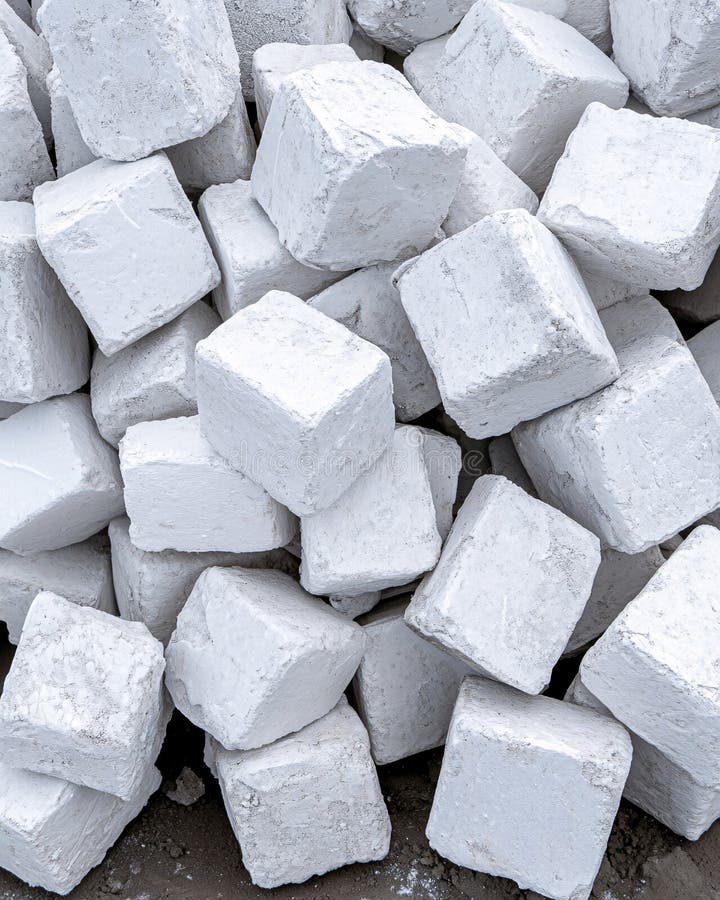 Pile of White Cubes: a Textured, Monochromatic Abstract of Stacked ...