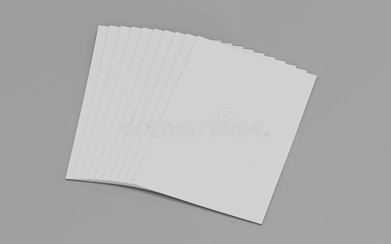 Pile of White Din A4 Paper Sheets Isolated on Grey To Replace Your ...