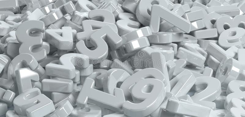 Bunch of numbers stock illustration. Illustration of eight - 7178503