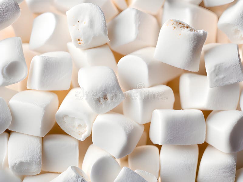 Pile of White Marshmallow As Texture, Top View Stock Illustration ...