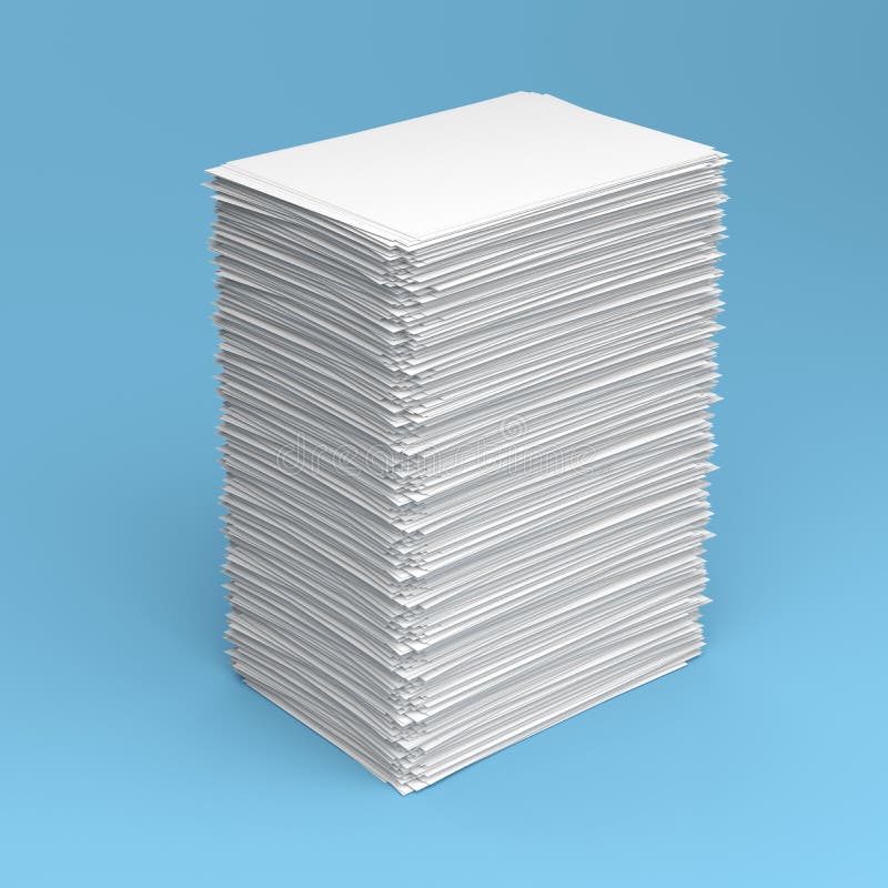 Pile of white paper stock photo. Image of data, office - 55045632