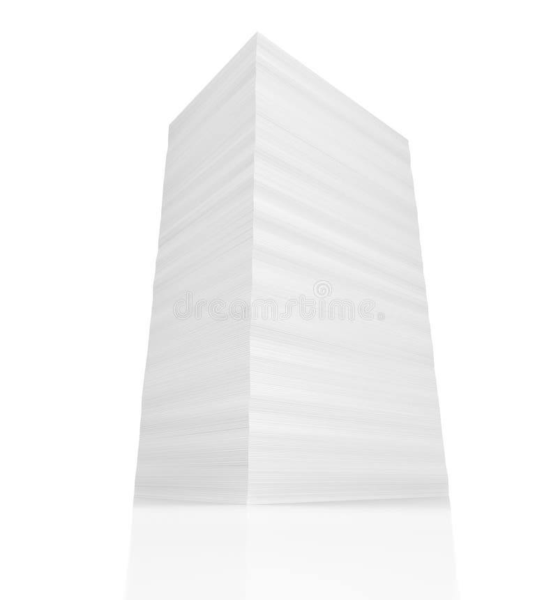 Pile of white paper sheets stock photo. Image of empty - 55045584