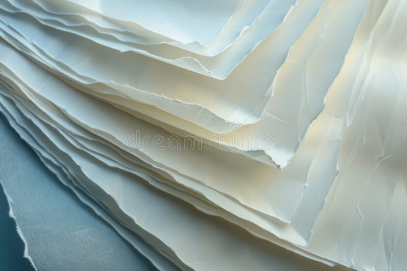 A Pile of White Papers Sitting on a Table, Often Used in Offices or ...