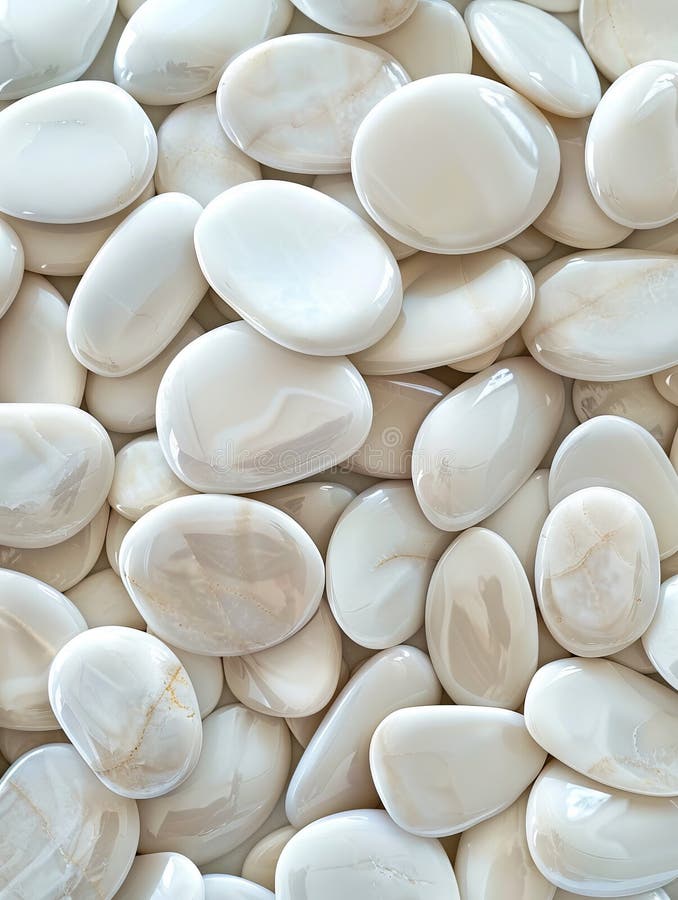 A Pile of White Pebbles with a Lot of Texture Stock Image - Image of ...