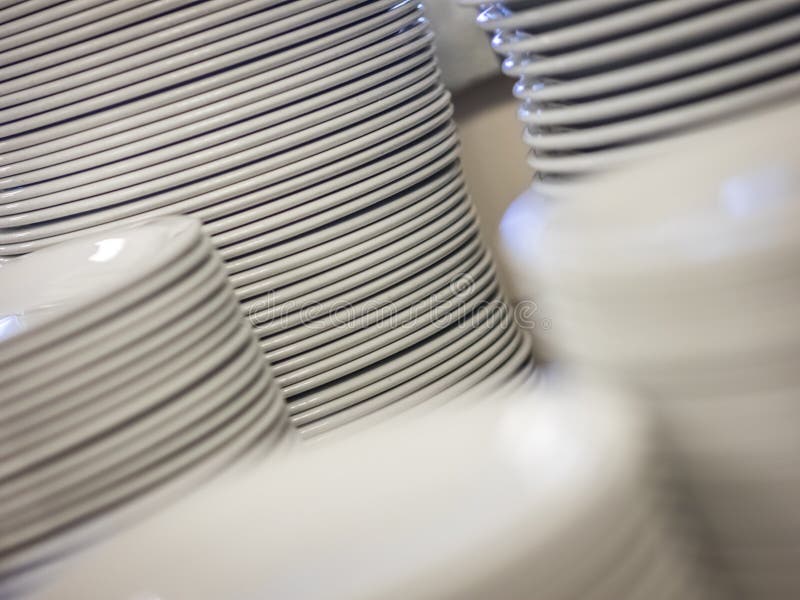 Pile of white plates stock image. Image of dessert, main - 70854083