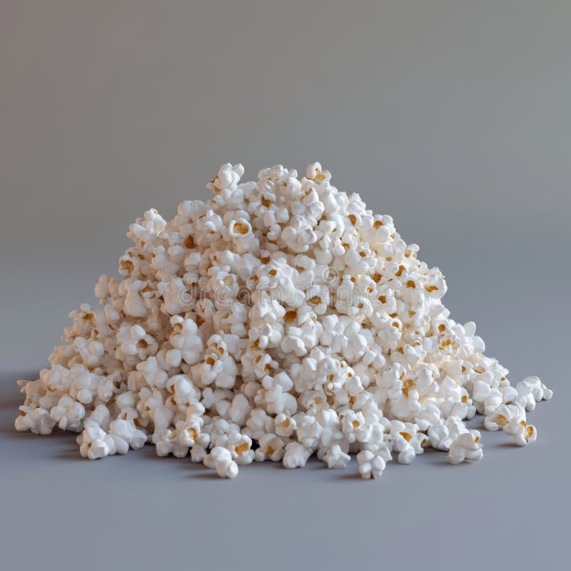 A Pile of White Popcorn is Shown in a Close Up Stock Illustration ...