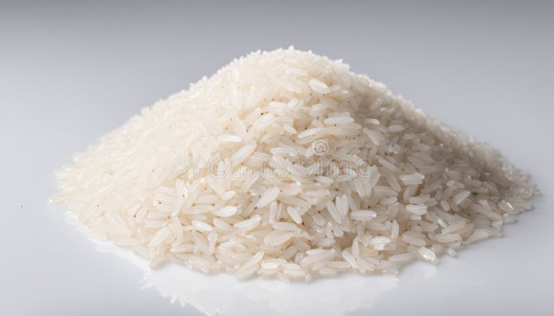 A Pile of White Rice on a White Background Stock Illustration ...