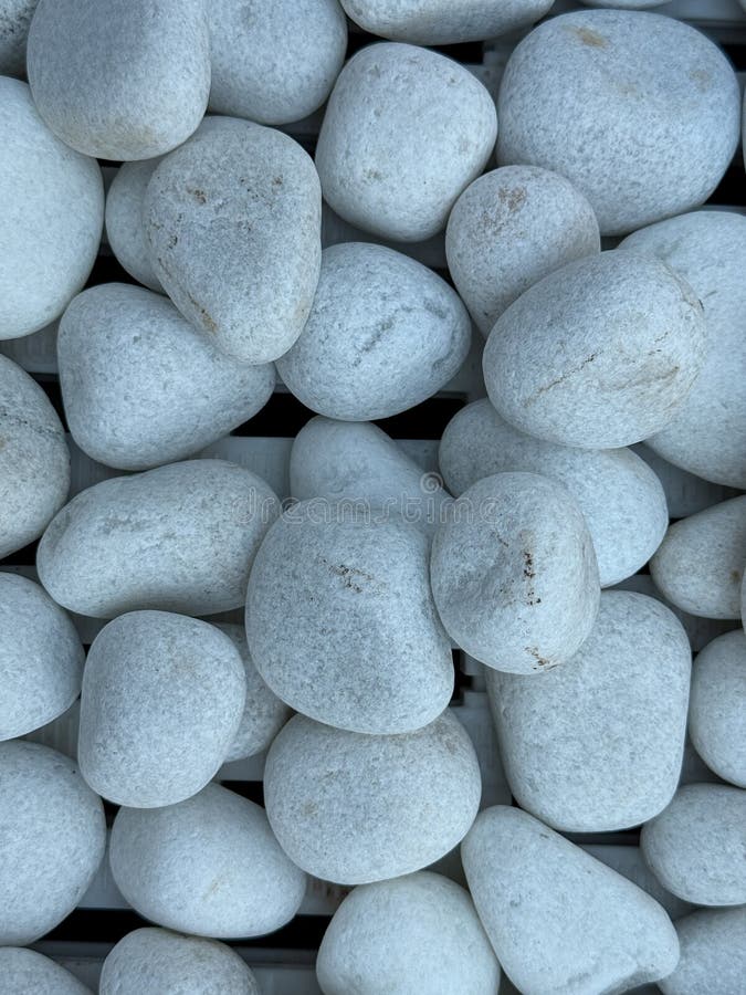 A Pile of White Rocks on a Surface Stock Image - Image of surface ...