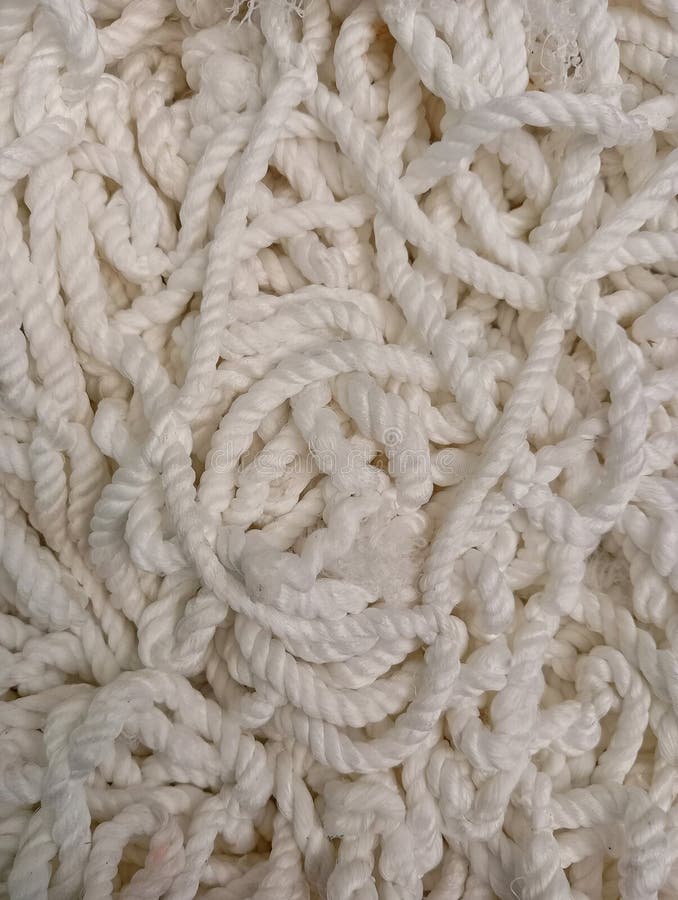 Pile of White Ropes on Abstract Background? Stock Image - Image of ...
