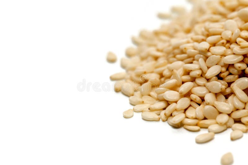Pile of white Sesame stock image. Image of healthy, kernels - 107645455