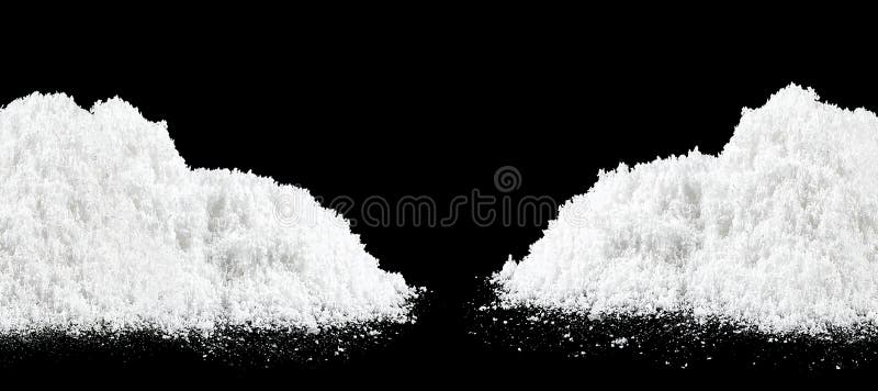 Pile of White Snow at Christmas Night. Snow Hills on Black Background ...