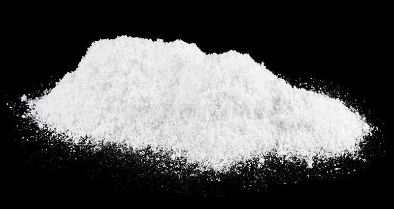 Pile of White Snow Isolated on Black Background. White Snowhills at ...