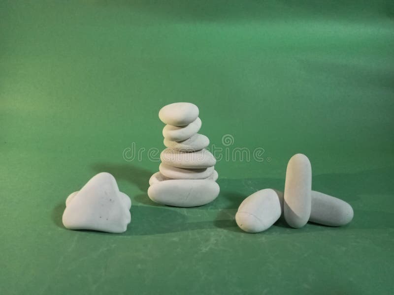 Pile of White Stone on Green Background Stock Image - Image of chess ...