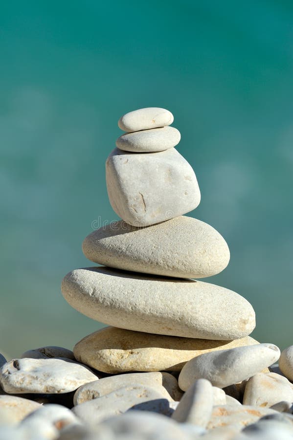 Pile of White Stones on the Beach Stock Image - Image of abstract ...