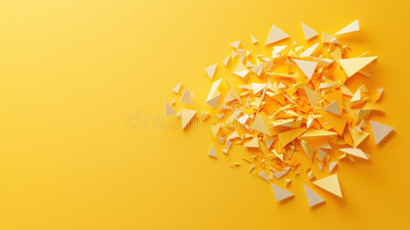 A Pile of White Triangles in Various Sizes and Orientations. Stock ...