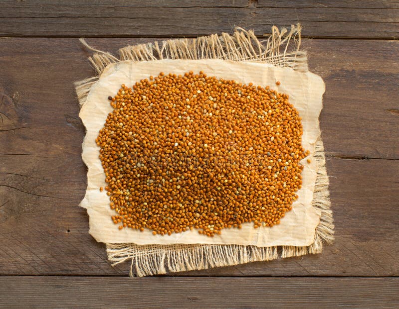 Pile of whole brown millet stock image. Image of detail - 63558795