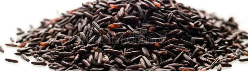 Pile of Wild Rice on a White Background. Generative AI Stock ...