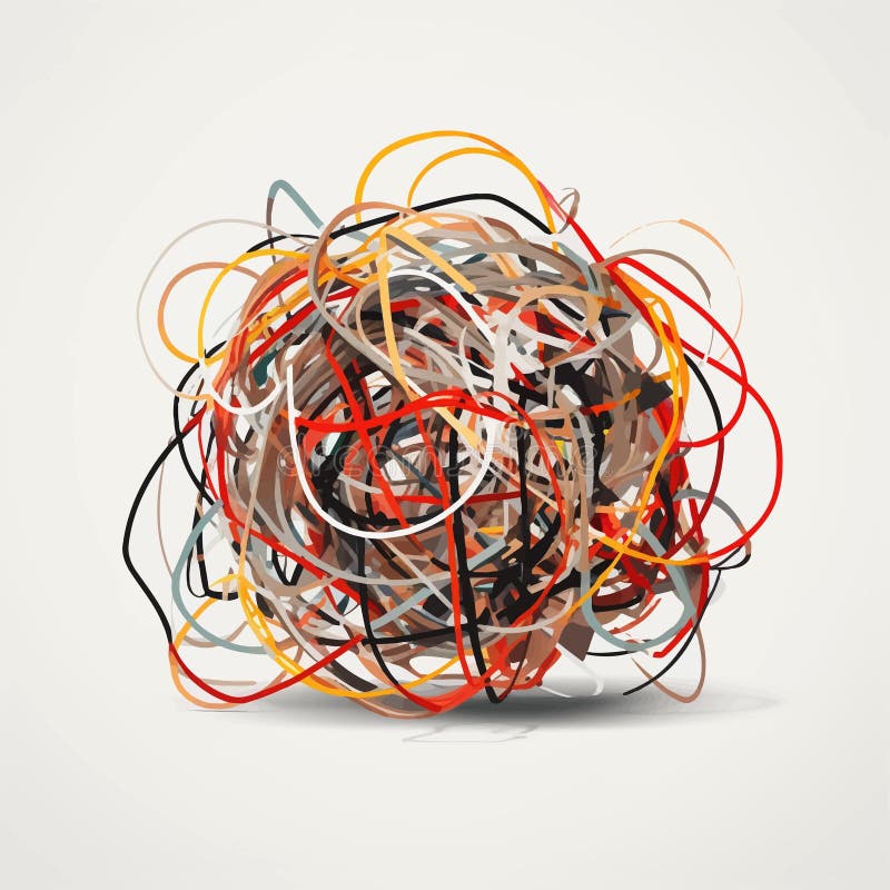 Pile of Wires Vector Flat Minimalistic Isolated Illustration Stock ...