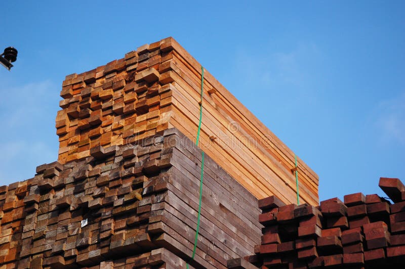 Timber and Building Supplies Stock Image - Image of building, materials ...
