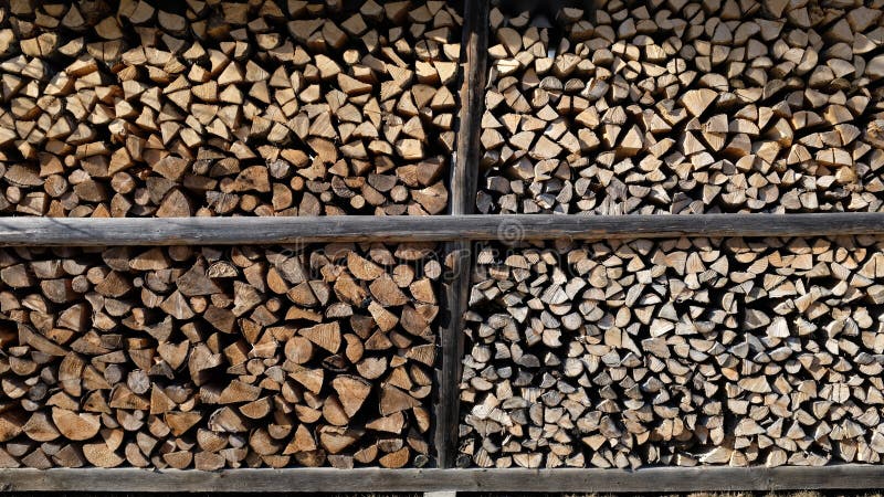 Wood stack in Austria stock photo. Image of brown, wall - 294165286