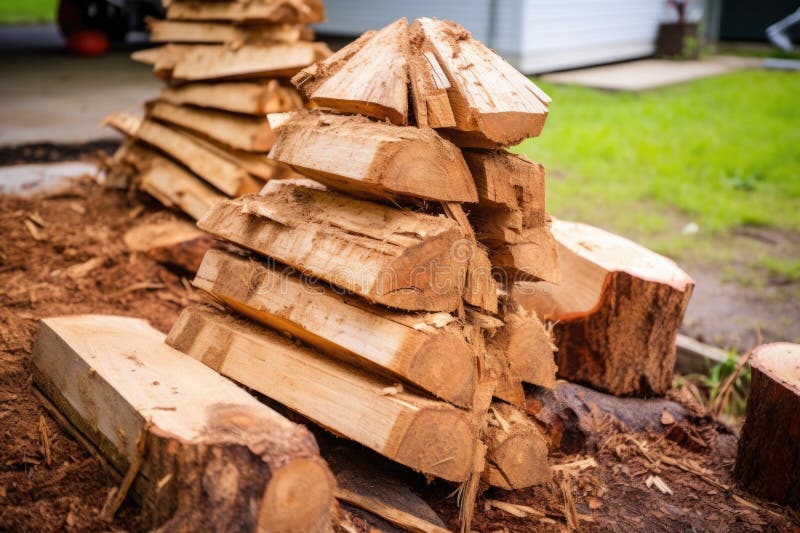 Pile of Wood with Evidence of Termite Activity Stock Illustration ...