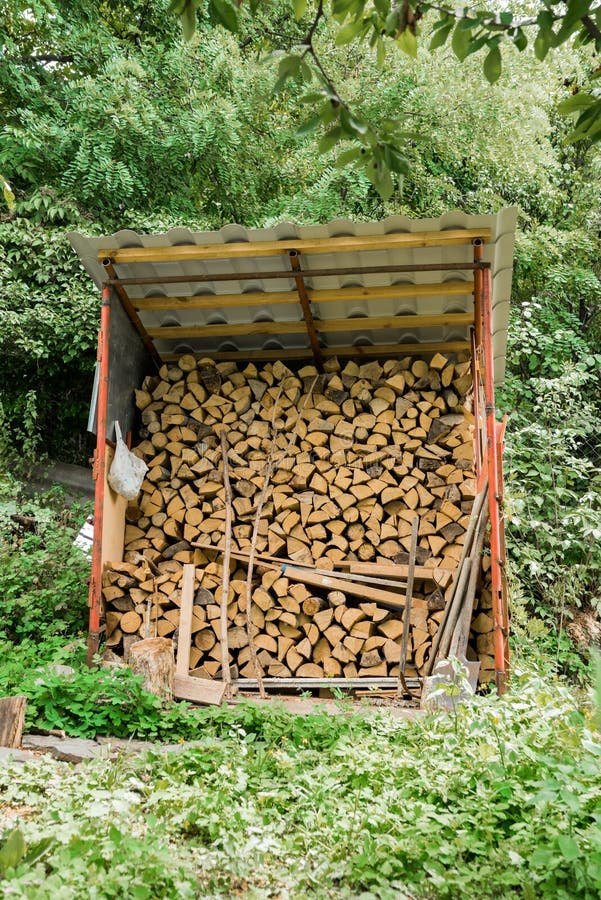 Pile of Wood Logs Ready for Winter Stock Image - Image of nature, fuel ...