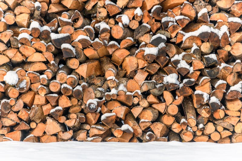 A Pile of Wood Stacked for Long and Cold Winters Stock Image - Image of ...