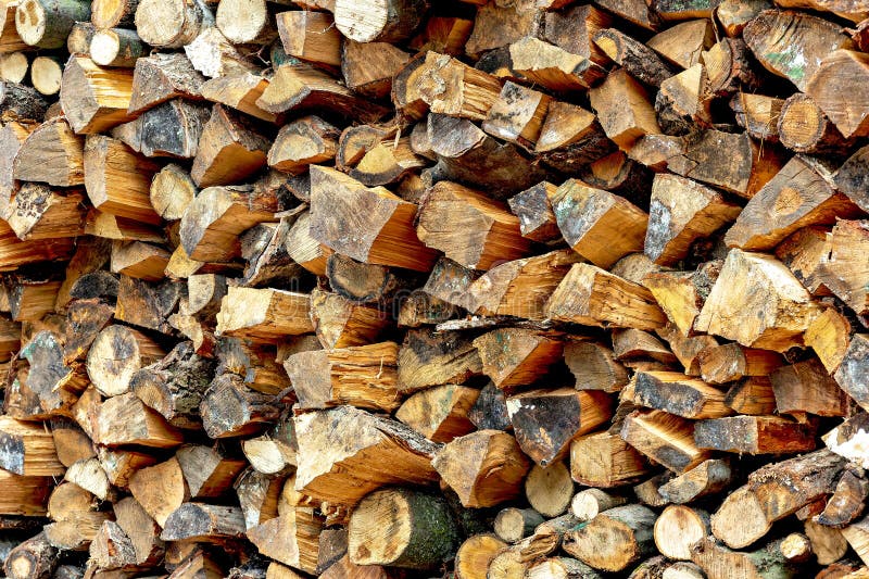 A Pile of Wood is Stacked Up in a Pile Stock Image - Image of small ...