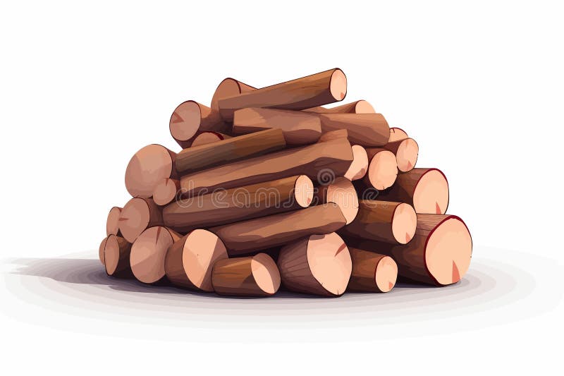 Pile of Wood Vector Flat Minimalistic Isolated Illustration Stock ...