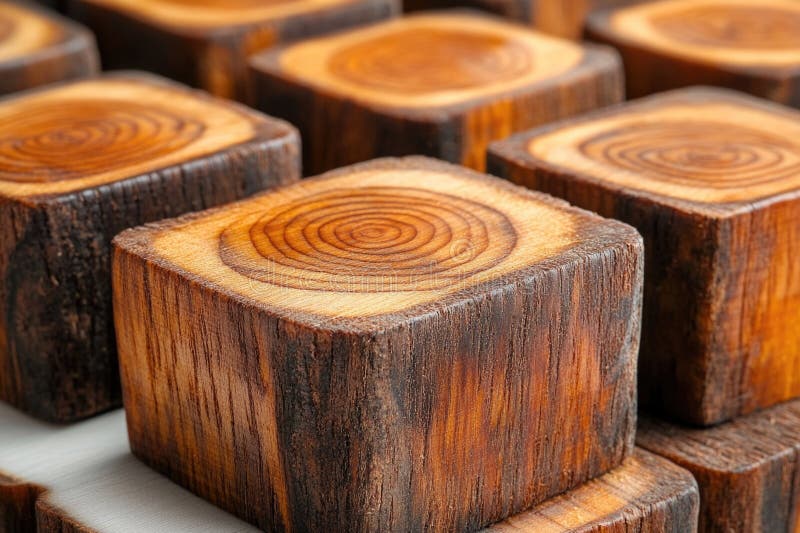 A Pile of Wooden Blocks Stacked High Stock Image - Image of wooden ...