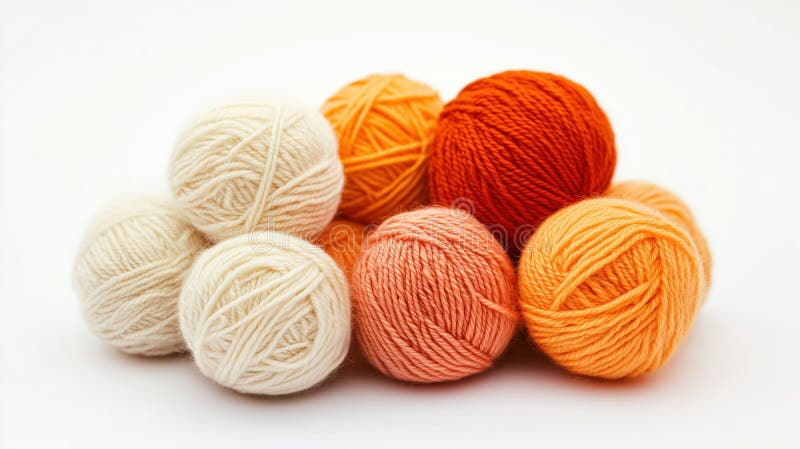 A Pile of Yarn Balls of Different Colors Stock Illustration ...