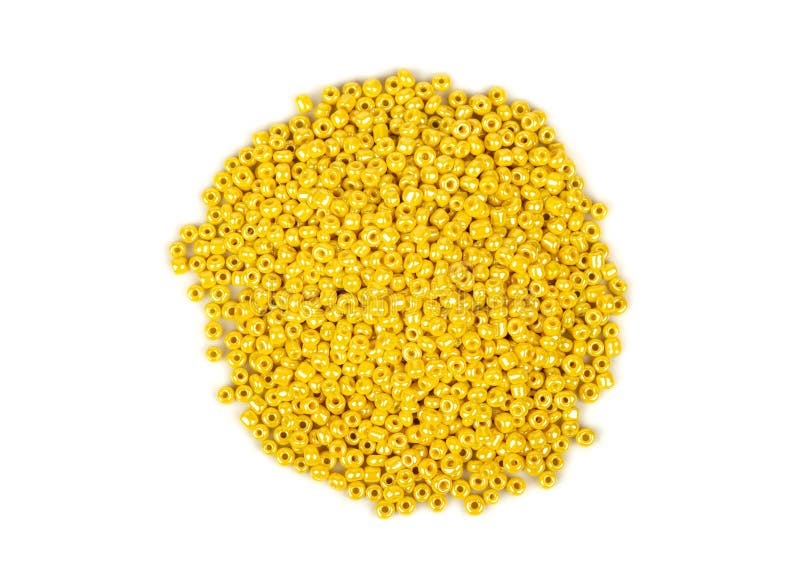 Pile of yellow beads stock image. Image of green, collection - 149990309