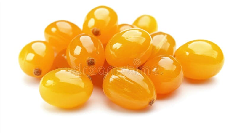 A Pile of Yellow Berries on a White Surface Stock Illustration ...