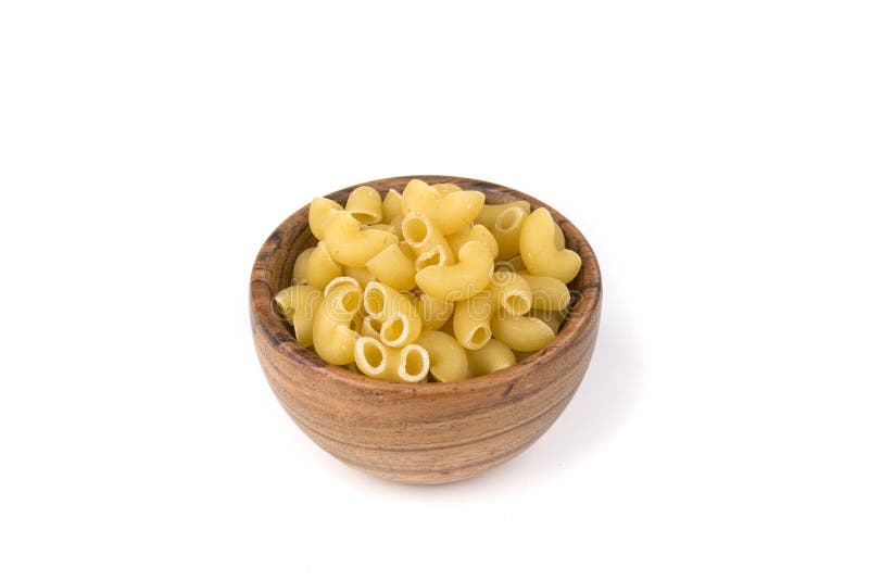 PIle of Yellow Dried Elbow Macaroni Pasta Shapes Stock Image - Image of ...