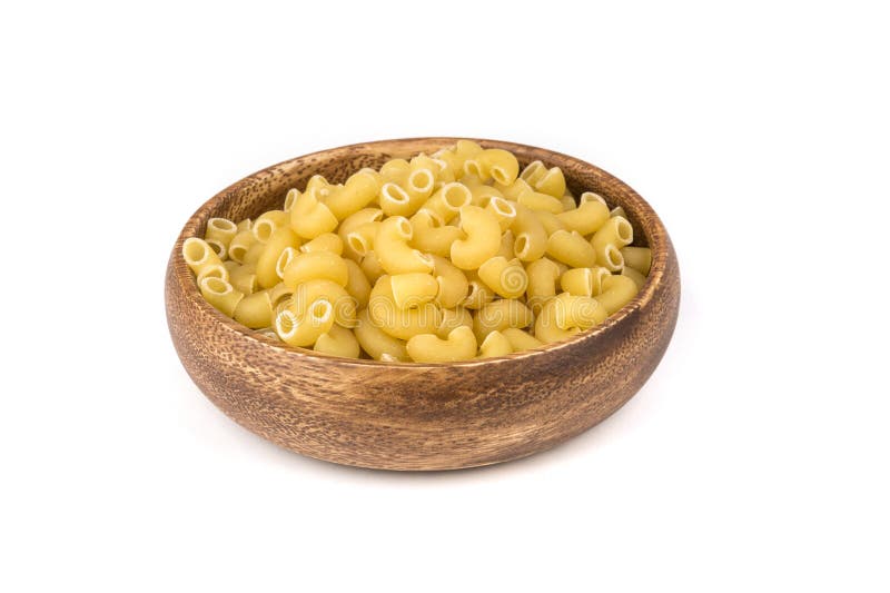 PIle of Yellow Dried Elbow Macaroni Pasta Shapes Stock Image - Image of ...