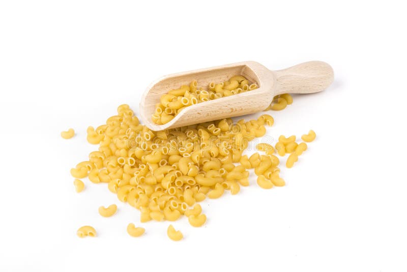 PIle of Yellow Dried Elbow Macaroni Pasta Shapes Stock Image - Image of ...