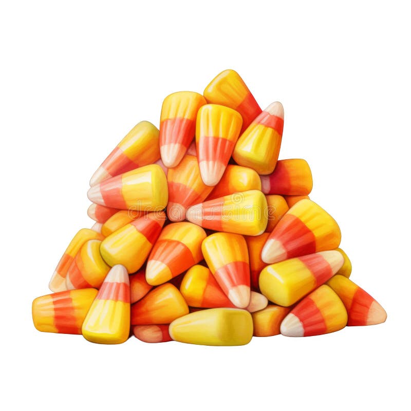 A Pile of Yellow, Orange, and White Candy Corn Stock Photo ...