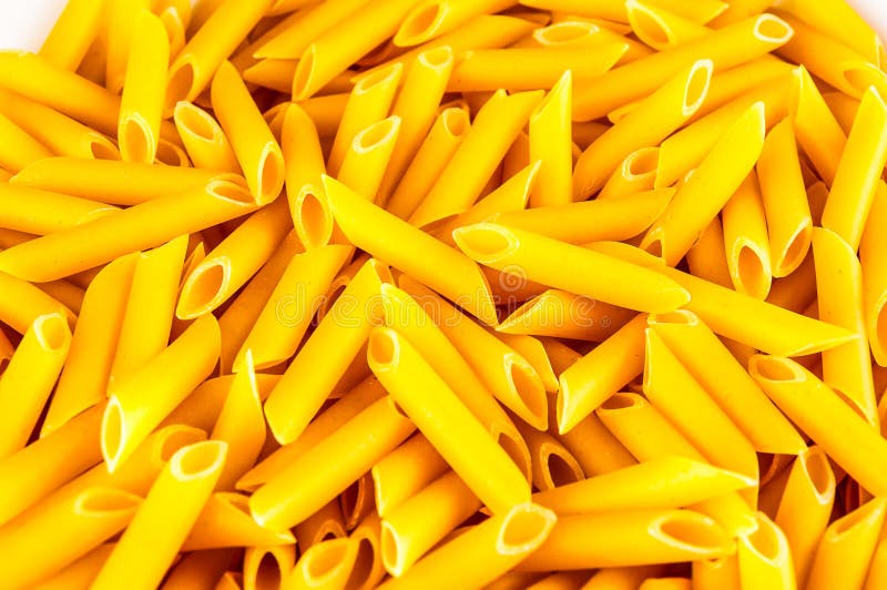 A Pile of Yellow Pasta with a Lot of Empty Space between the Noodles ...