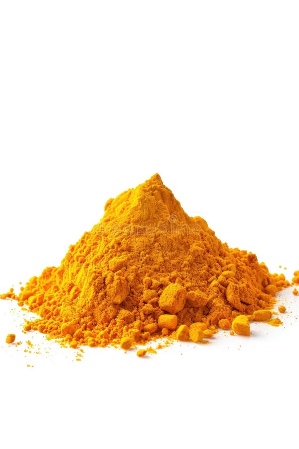 A Pile of Yellow Powder on a White Surface Stock Illustration ...