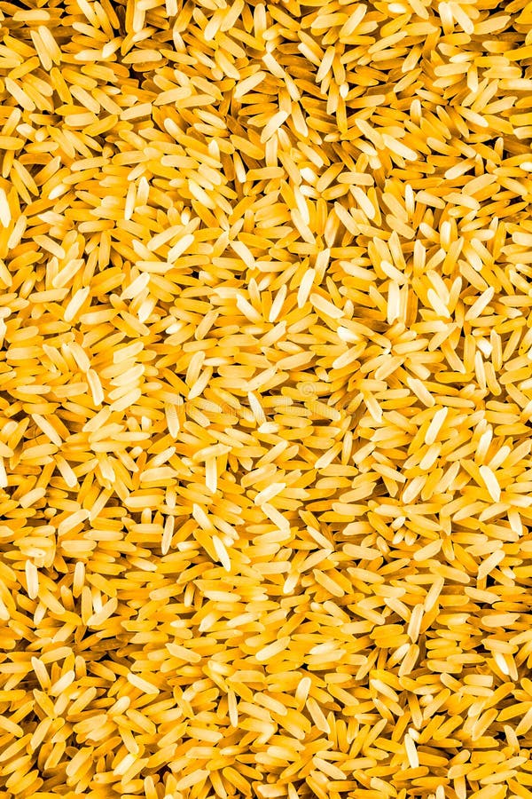 A Pile of Yellow Rice Grains Stock Photo - Image of brown, groats ...
