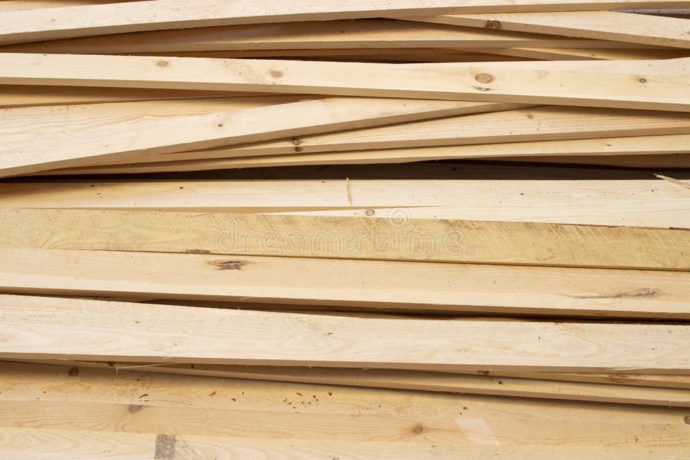 Piled Boards after Processing, a Pack of Slats Stock Image - Image of ...