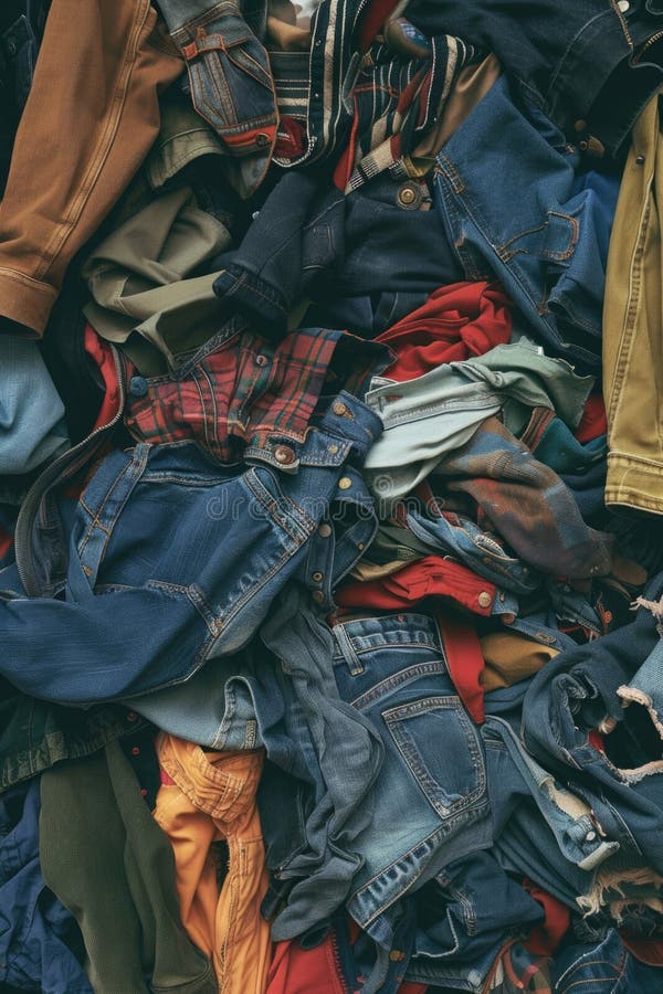 Piled Clothing stock image. Image of storage, apparel - 375470153