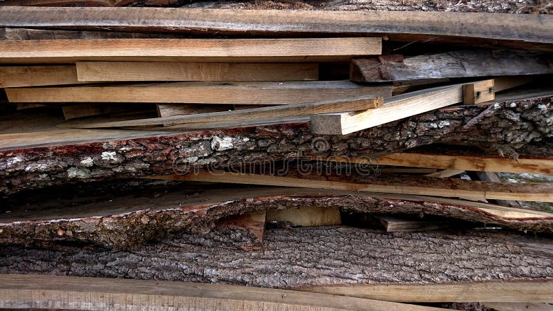 Piled Fresh Cut Wooden Planks Stock Photo - Image of planks, wooden ...